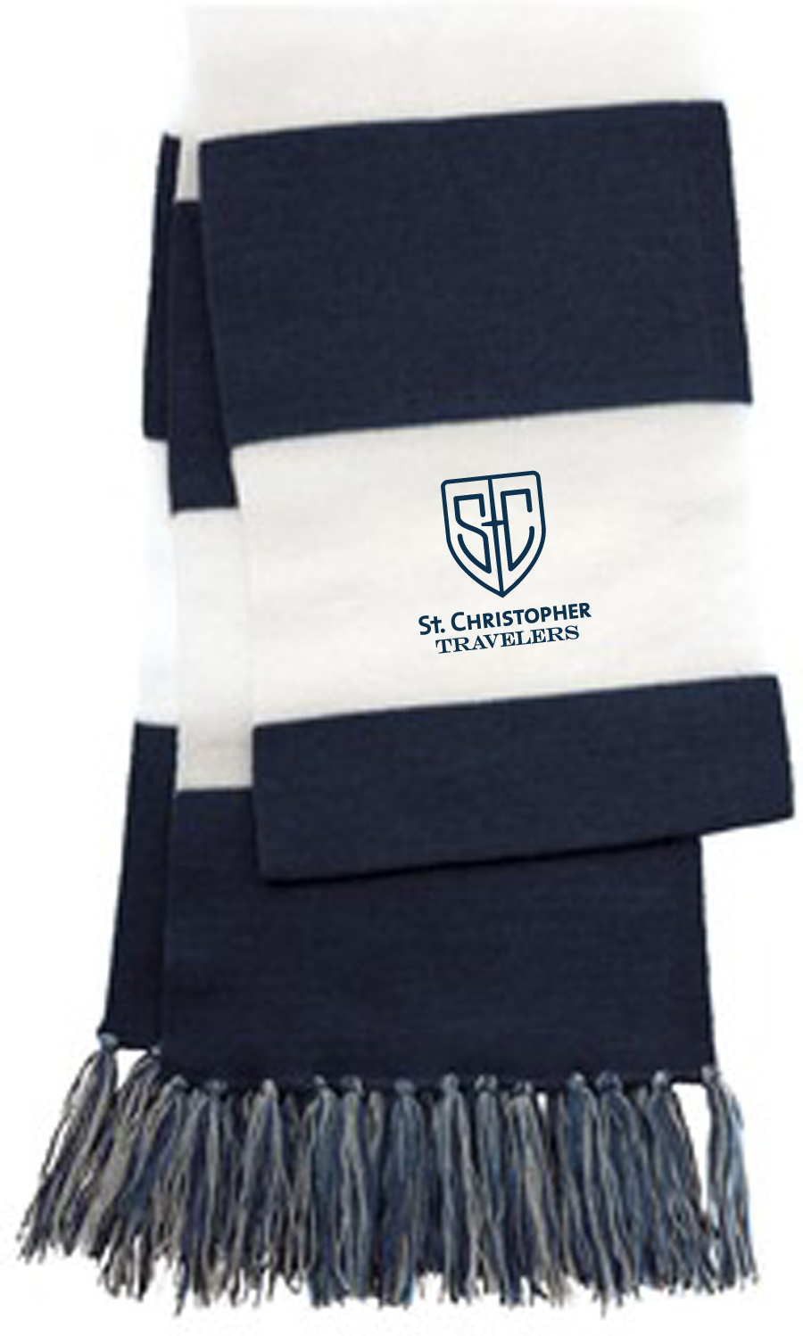 Spectator Scarf, Navy/White: sportpacks.com
