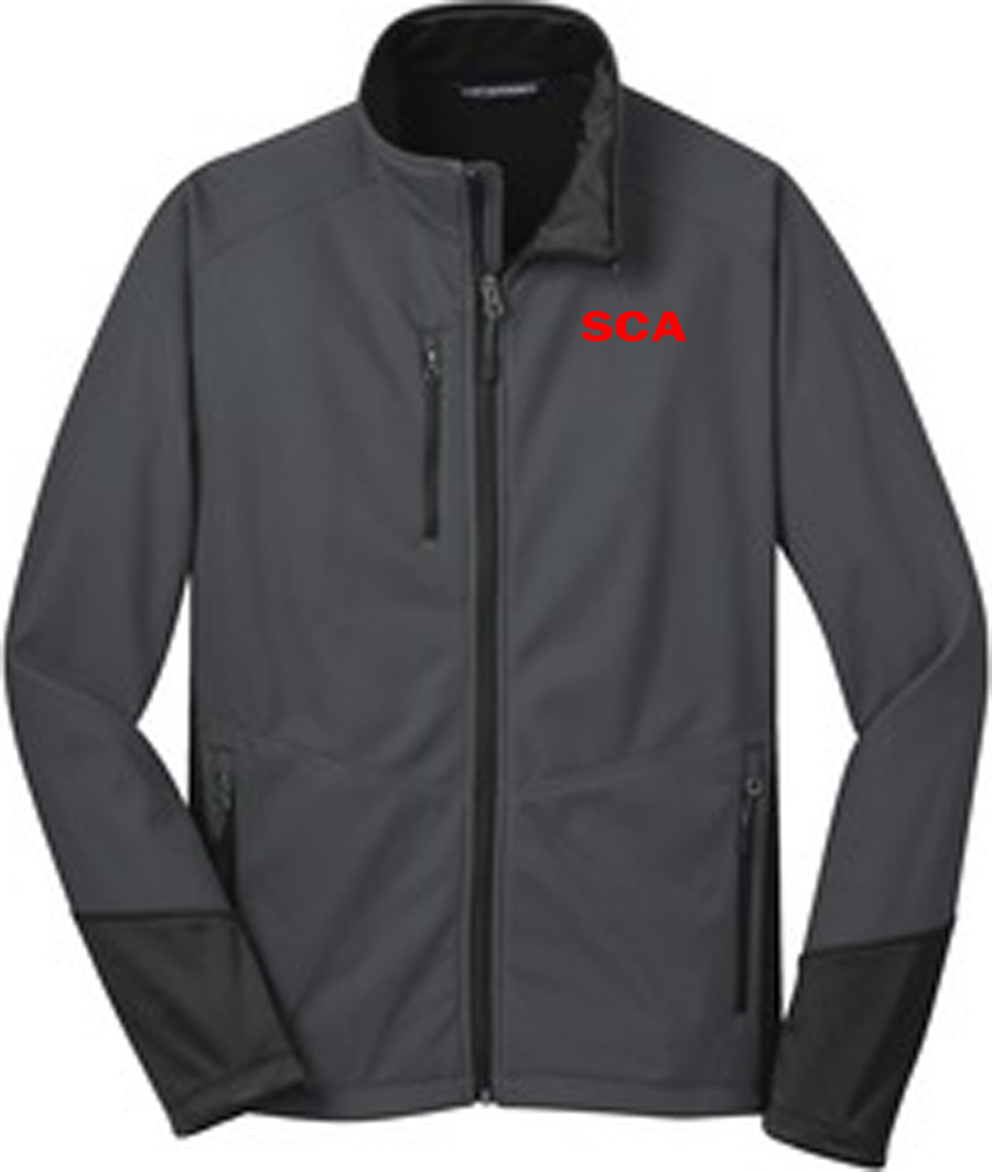 Ladies Vertical Hooded Soft Shell Jacket, Magnet Grey/Black: sportpacks.com