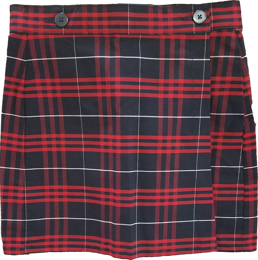 Plaid Skort, Navy/Red: sportpacks.com