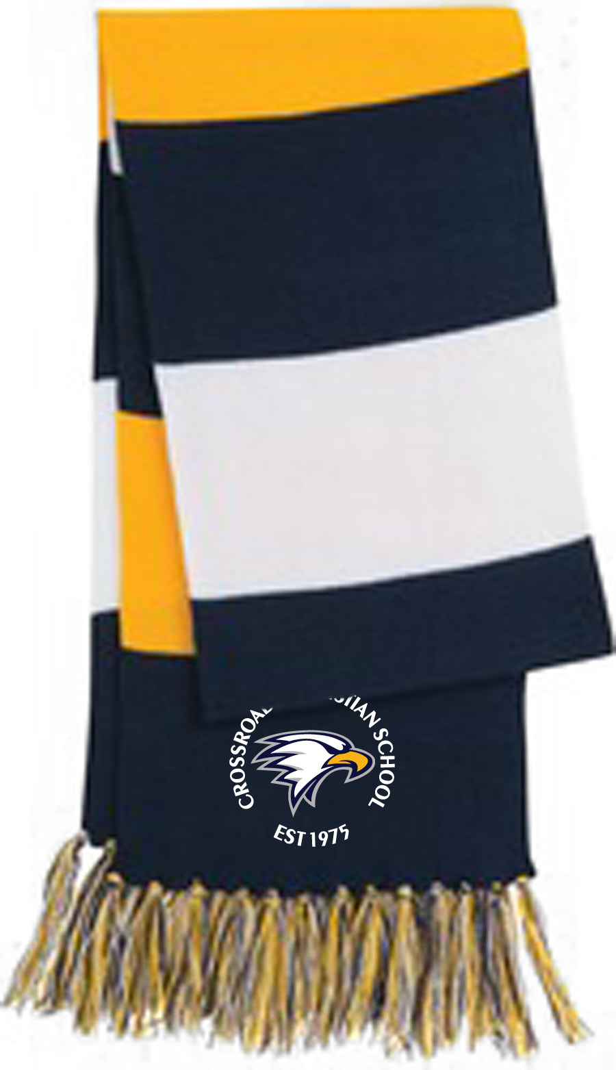 Spectator Scarf, Navy/Gold/White: sportpacks.com