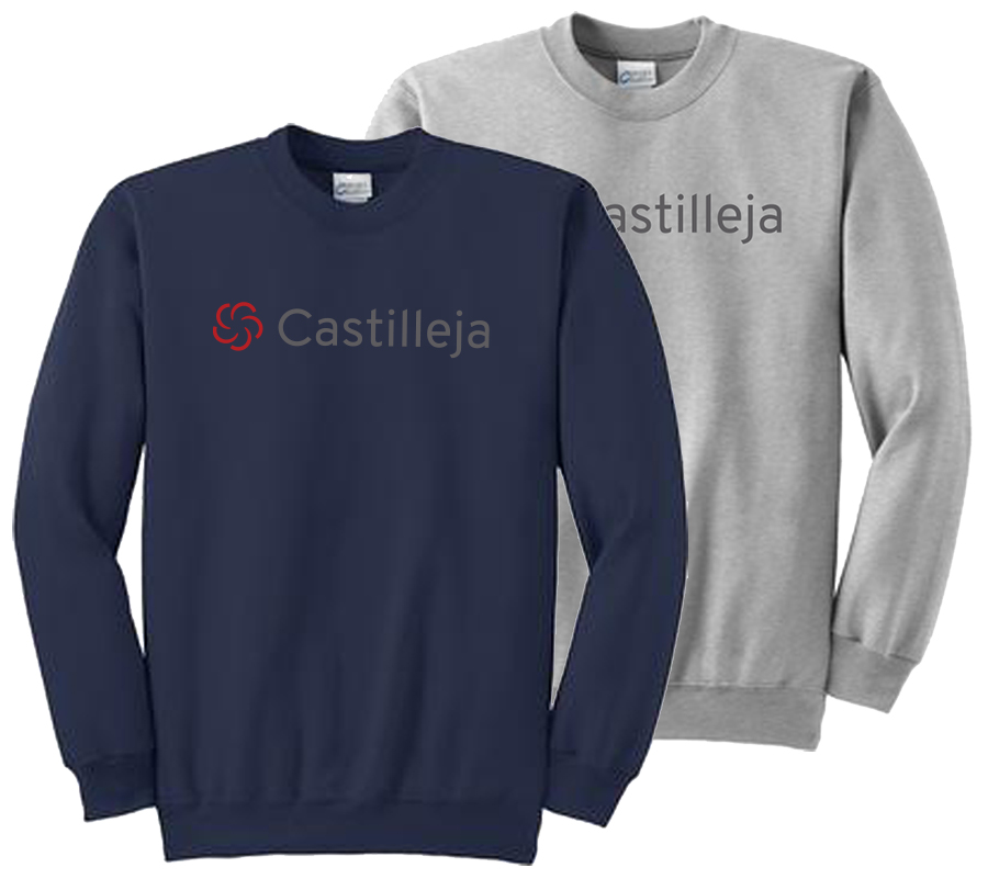 Youth/Adult Fleece Crewneck Tackle Twill Sweatshirt, Navy or Ash ...