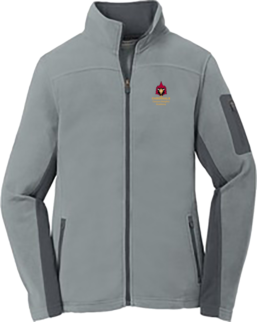 Ladies Fleece Full-Zip Jacket, Frost Grey/ Magnet: sportpacks.com