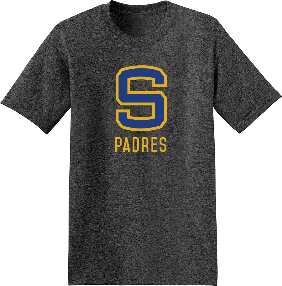 Hanes EcoSmart 50/50 Cotton/Poly T-Shirt, Charcoal Heather: sportpacks.com
