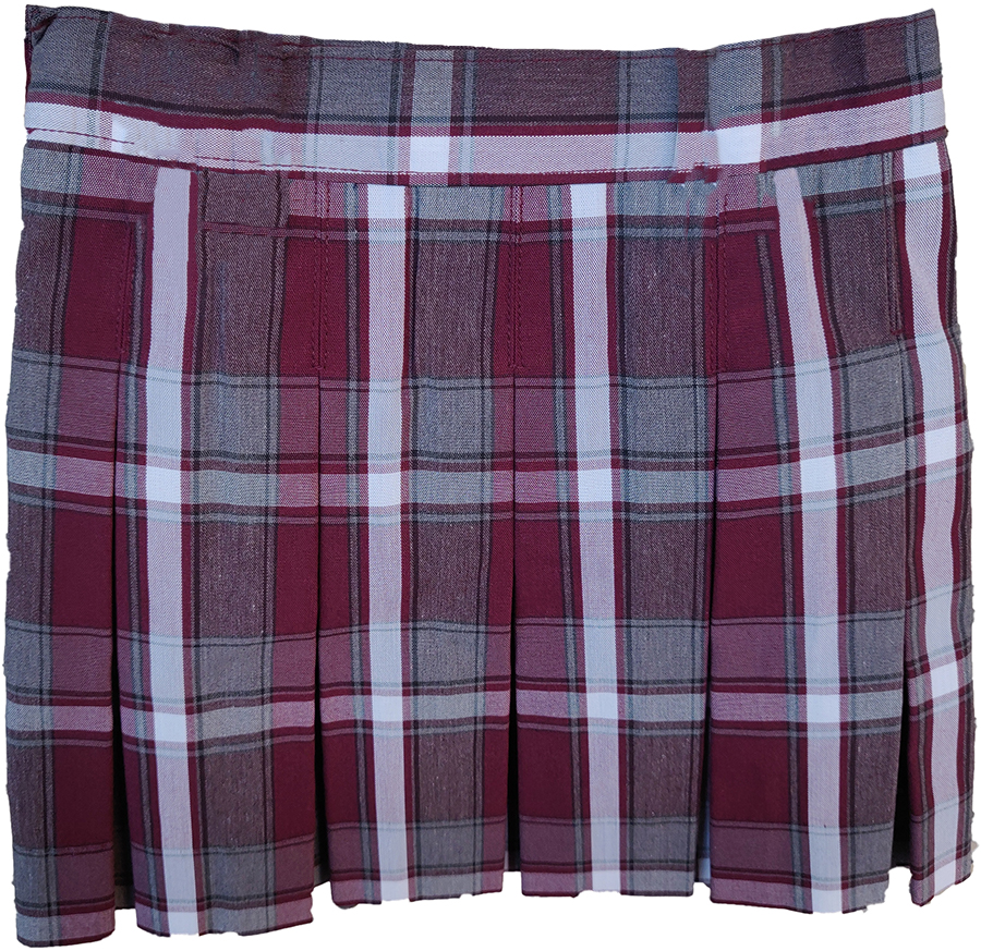 Plaid Skirt, Maroon: sportpacks.com