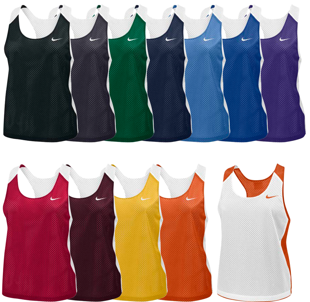 BLANK / NON-DECORATED - Nike Ladies Reversible Mesh Tank, Red SMALL ...